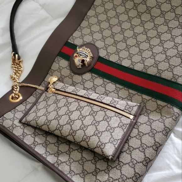 Gucci | Accessories | New Gucci Supreme Gg Canvas Rajah Tiger Chain ...